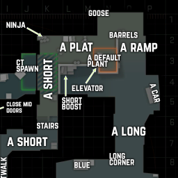 Counter Strike: Global Offensive Interactive Maps. with name Dust II